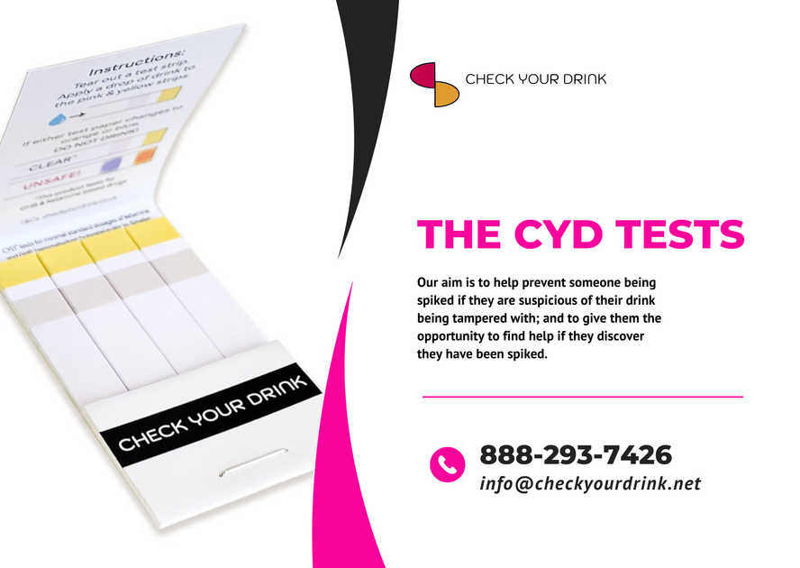CYD Drink Spike Test Matchbook - GHB, Ketamine – Checkyourdrink.net